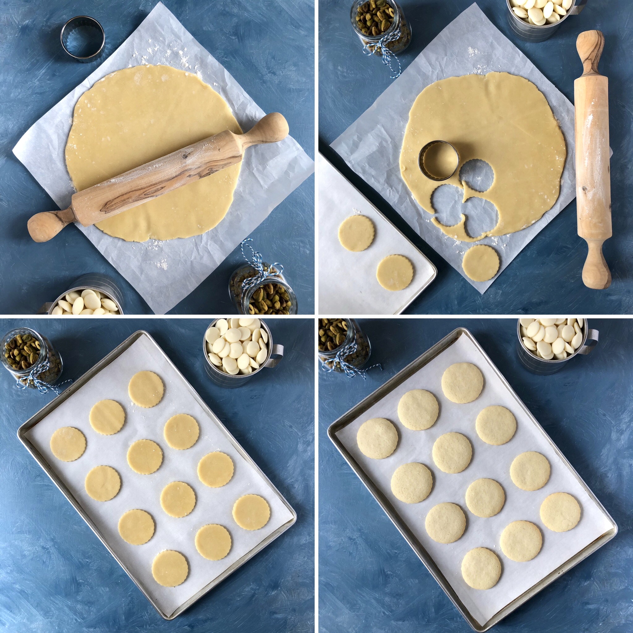 Vanilla Cookies Dipped in White Chocolate and Pistachios - The Kitchen ...
