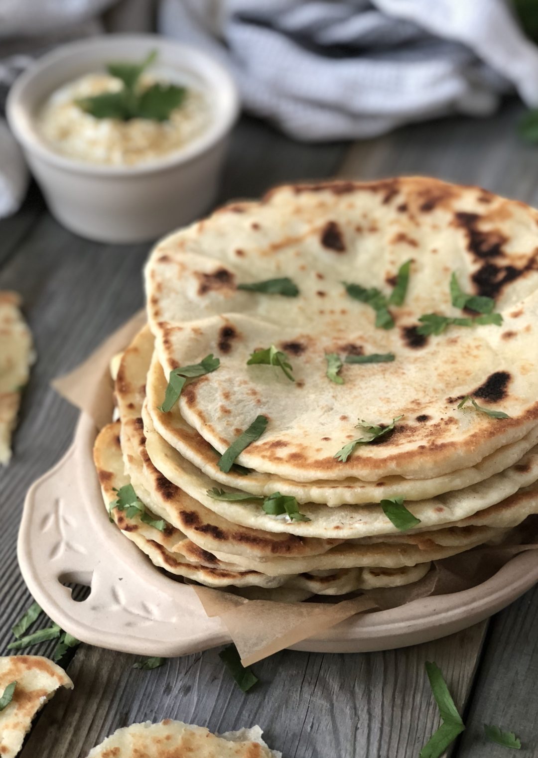 Yogurt Flatbread - The Kitchen Fairy