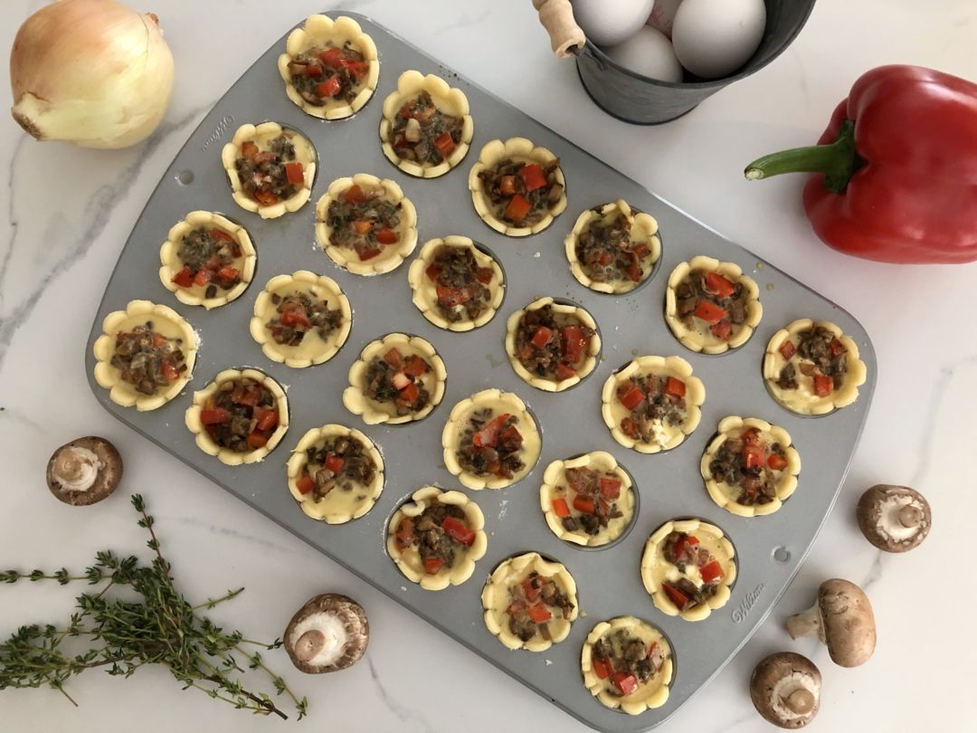 Mushroom & Goat Cheese Tartlets - The Kitchen Fairy