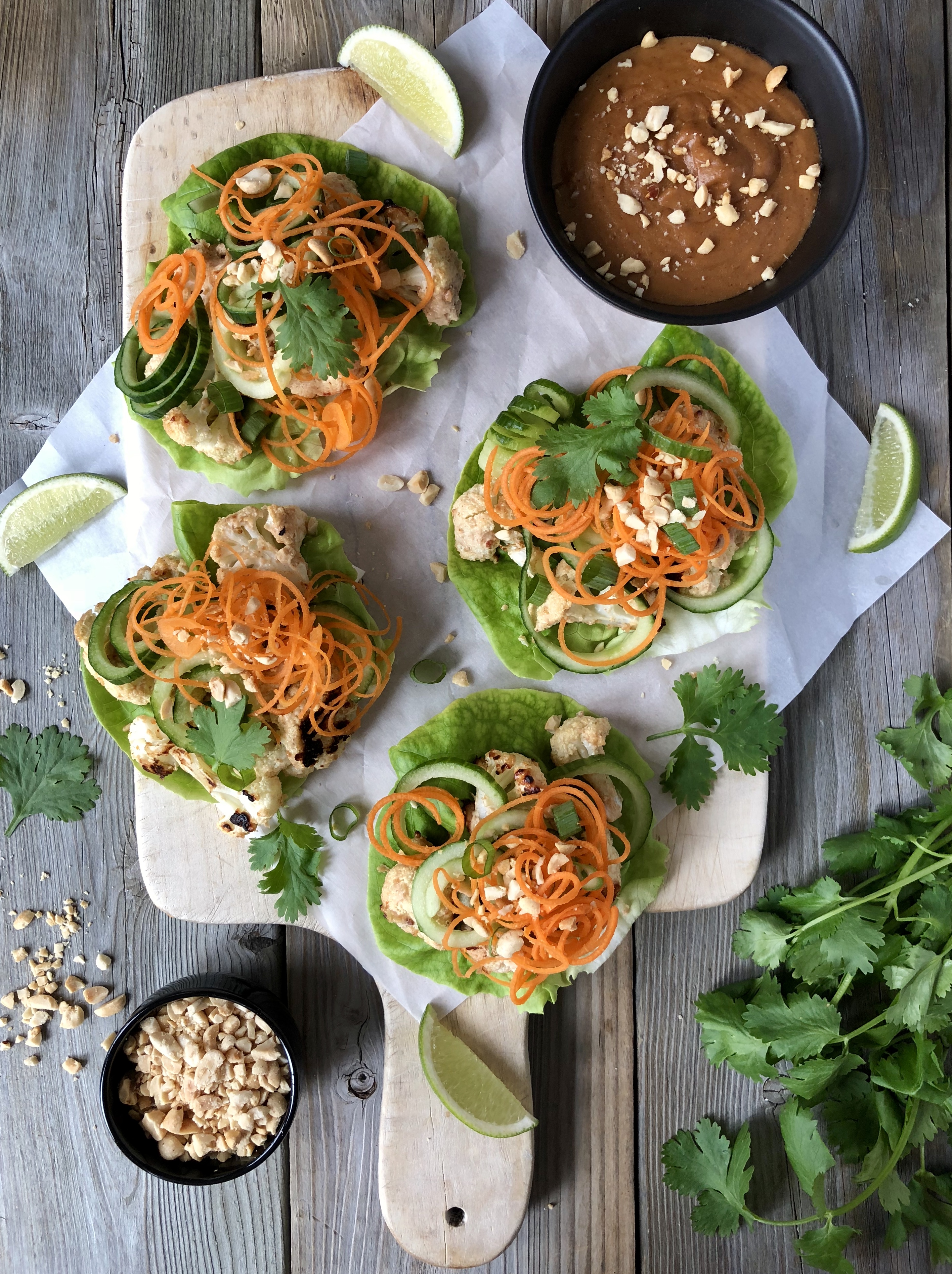 Cauliflower Satay 2 BEST Flatlay - The Kitchen Fairy