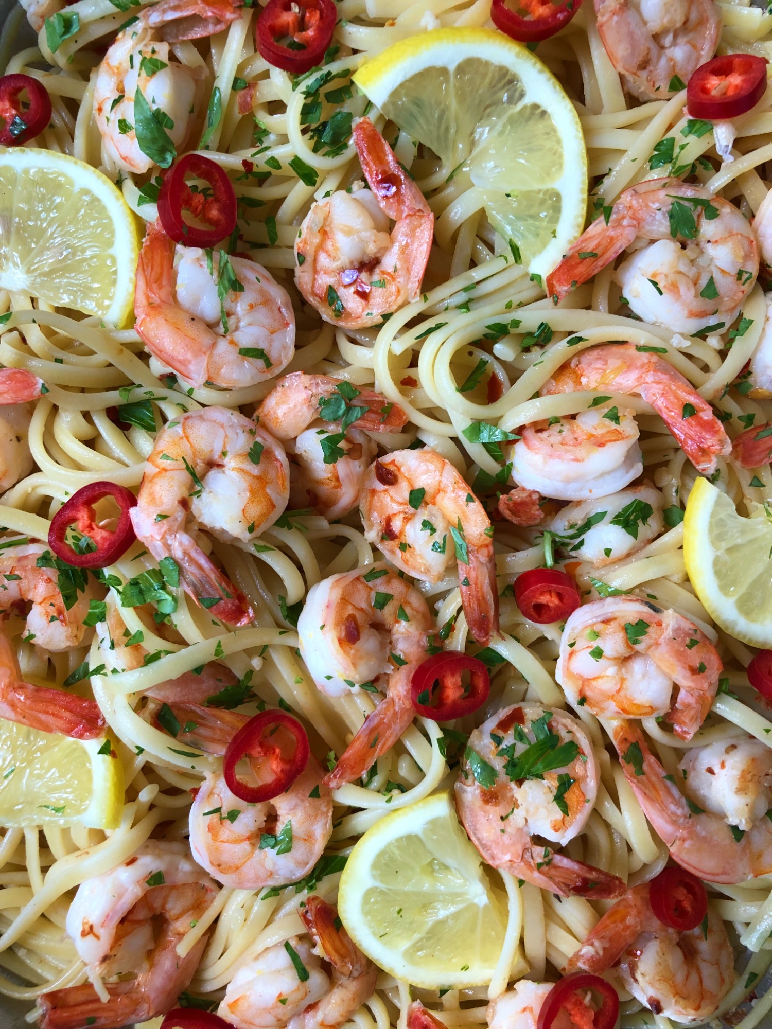 Shrimp Scampi with Linguine - The Kitchen Fairy